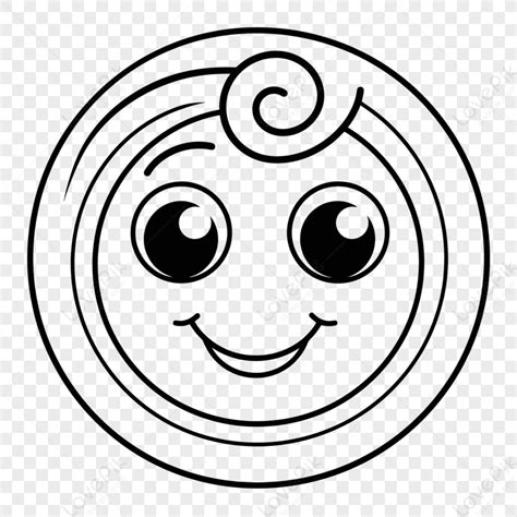 웃는 얼굴 색칠 페이지 만화 개요 스케치 드로잉 벡터머리눈썹 Png 일러스트 무료 다운로드 Lovepik