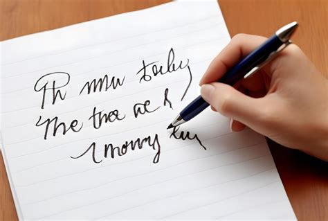 Premium Photo Handwriting A Personal Note With A Pen On Blank Paper