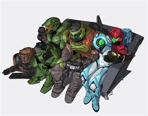 Samus Aran Doomguy Master Chief And Isaac Clarke Metroid And 5 More
