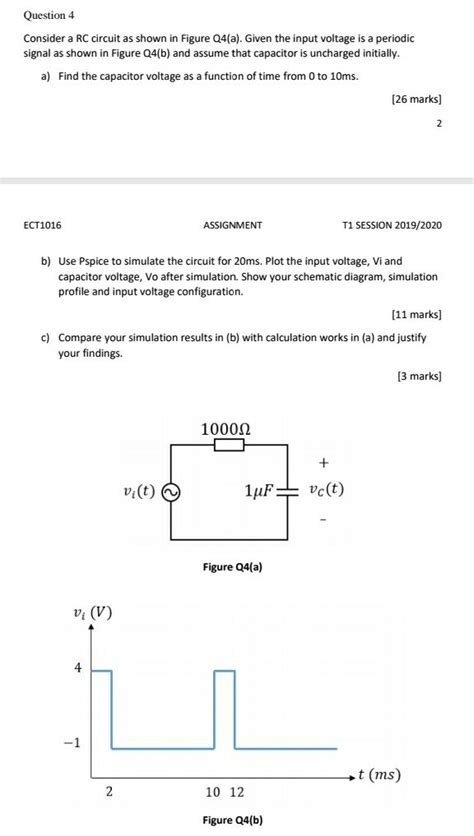 Solved Question Consider A RC Circuit As Shown In Figure Chegg