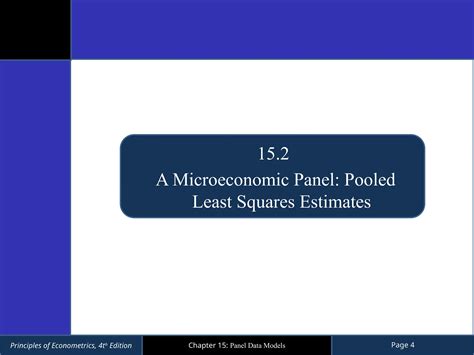 Ch4 Introduction To Panel Data Regression Modelspptx Physics Science