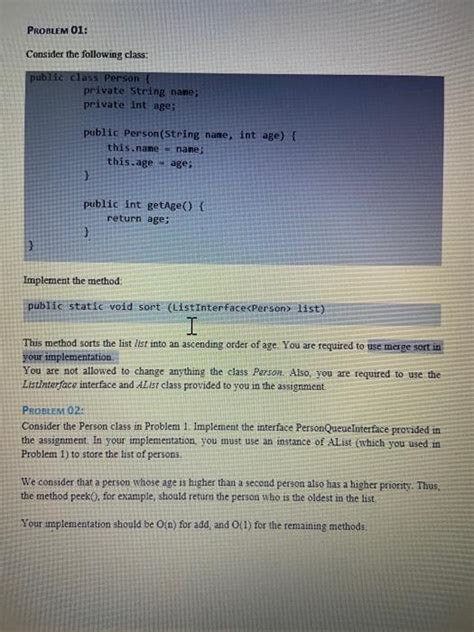 Solved Problem 01 Consider The Following Class Public