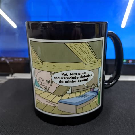 Caneca Recursividade Preta Caneca Do Dev Canecas E Produtos De