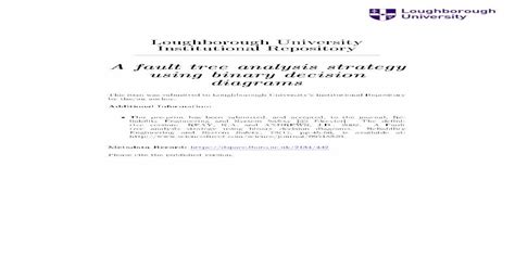 A Fault Tree Analysis Strategy Using Binary Decision Diagrams · A Fault