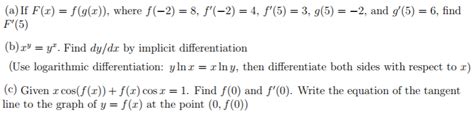 solved a if f x f g x where f 2 8 f 2 4 f 5 3