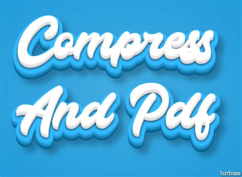 Compress And Pdf Text Effect And Logo Design Trendy
