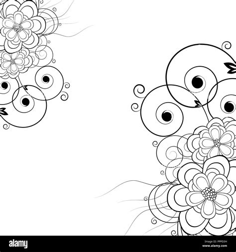 Floral Background With Curl Stock Vector Image And Art Alamy