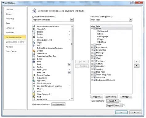 Customize Menu Buttons In MS Word Techyv Com