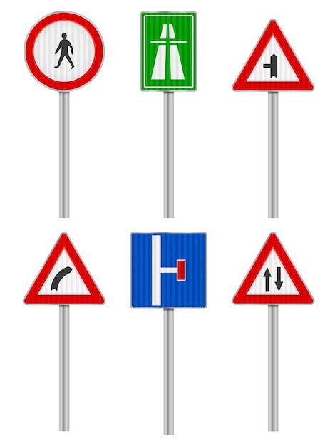 Verkeersborden Vector Graphics Premium Vector