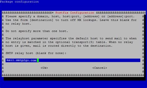setting up postfix smarthost with smtp2go