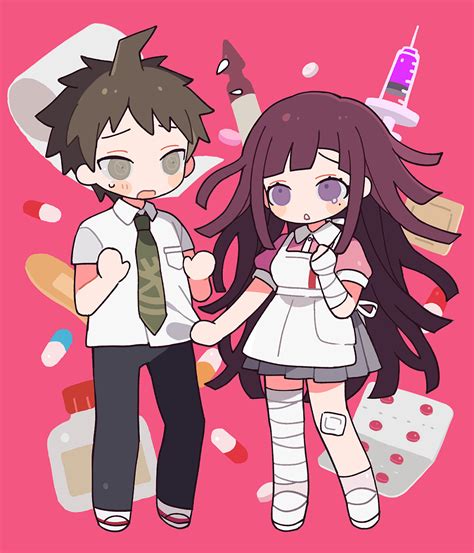 Hinata Hajime And Tsumiki Mikan Danganronpa And 1 More Drawn By