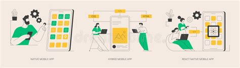 Smartphone Application Abstract Concept Vector Illustrations Stock Vector Illustration Of