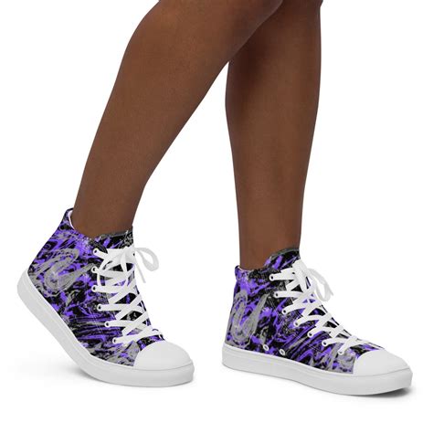 Asexual Lgbtq Pride Womens High Top Canvas Shoes Etsy