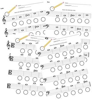 A String Notes Violin Viola Cello Bass By String Ed TpT