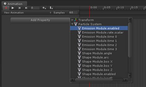 Animation Clip Cannot Key Particle Systememission Moduleenabled Unity Engine Unity Discussions