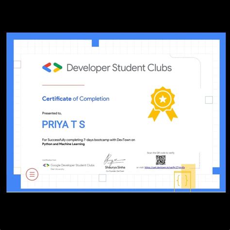 Priya Ts On Linkedin Python Machinelearning Devtown Learningjourney Certification