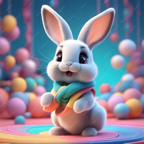 Premium Photo Cute Bunny Loves To Play With Balll