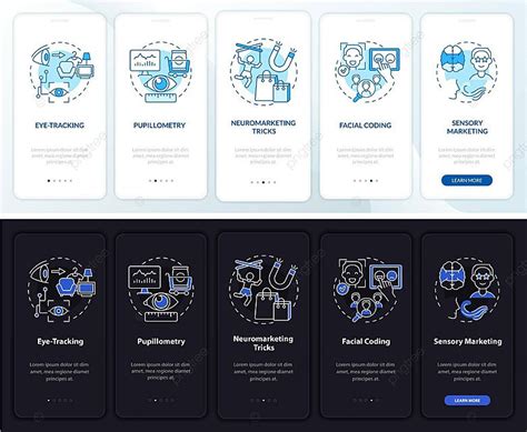 Neuromarketing Methods Onboarding Mobile App Page Screen Screen Mobile Commercial Vector Screen
