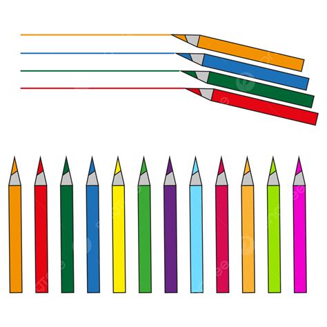 Gambar Gambar Pensil Warna Kartun Konsep Ilustrasi Pabrik Png Dan
