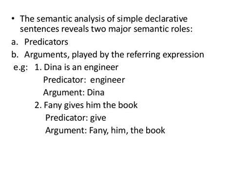 semantics predicate predicators and degree of predicate
