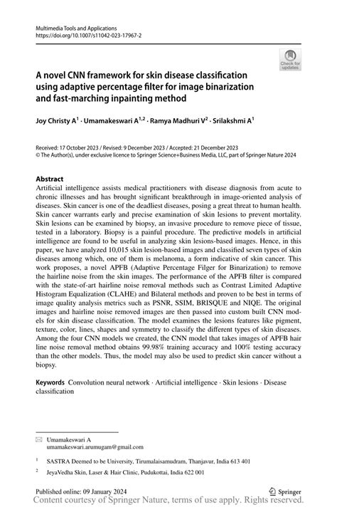 A Novel Cnn Framework For Skin Disease Classification Using Adaptive