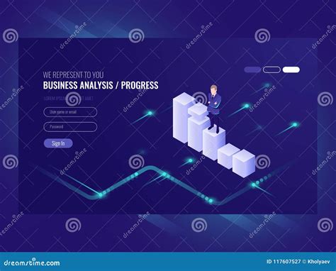 Isometric Chart 3d Big Data Analytic And Visualization Presentation Graphics Statistics Of