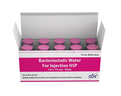 Bacteriostatic Water 10ml 10 Pack