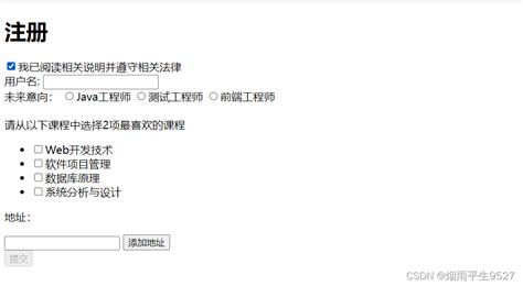 web实验四表单处理实验 web表单运用实验总结 csdn博客