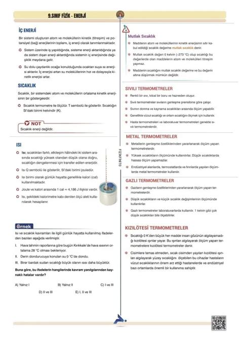 9sınıf Fizik 2dönem 2yazılıya Hazırlık Genel Tekrar Konu Anlatımı