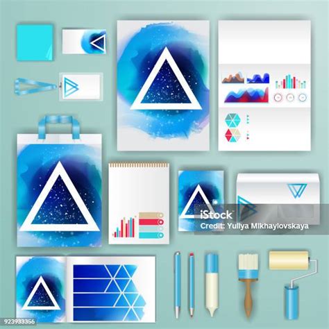 색 요소와 기업의 정체성 템플릿입니다 벡터 Brandbook 보고서 및 지침에 대 한 회사 비즈니스 스타일 추상적인 패턴 테마 일러스트 편지지 서식 파일입니다 0명에 대한