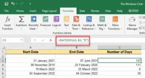 How To Calculate Number Of Days In Excel