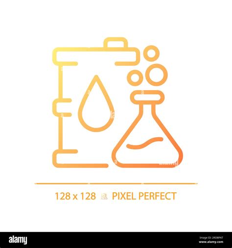 Crude Oil Chemical Analysis Gradient Linear Vector Icon Stock Vector