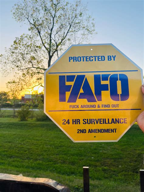 Protected By Fafo Custom College Metal Sign Nashvillemetalart
