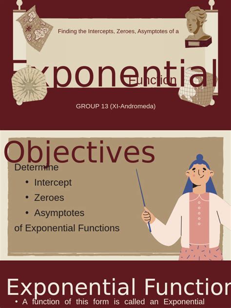 Determine The Intercepts Zeroes Asymptotes Of An Exponential Function 11 Andromeda Ej
