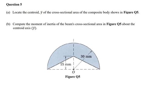 [solved] A Locate The Centroid Y Of The Cross Secti
