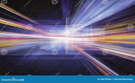 Artistic Depiction Of Satellite Based Internet Networks Colorful Beams Connecting Rural And