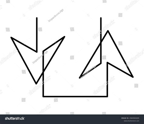 Cursor Arrow One Line Arthand Drawn Stock Vector Royalty Free