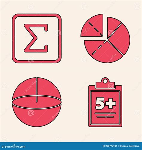 Set Test Or Exam Sheet Sigma Symbol Graph Schedule Chart Diagram And Geometric Figure