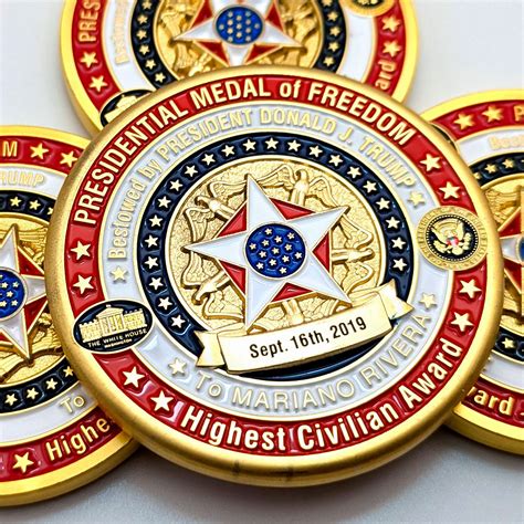 Presidential Medal Of Freedom Challenge Coin Mariano Rivera