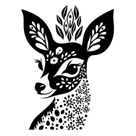 Premium Ai Image Illustration Of Vector Illustration Of A Cute Doe In The Style