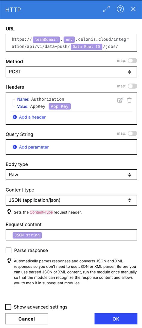 Push CSV To Data Integration