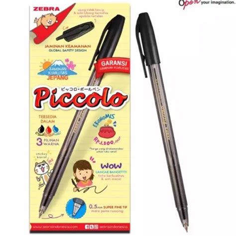 Jual Zebra Piccolo Fine Pulpen Tip 05 Mm Semi Gel Ink Pen Pack