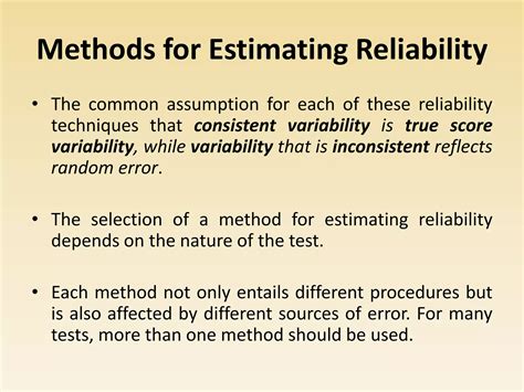 Reliability Of Test Pptx