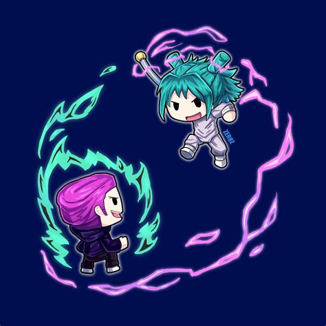 Chibi Cartoon Hakari Vs Kashimo From Jujutsu Kaisen Rjujutsukaisen