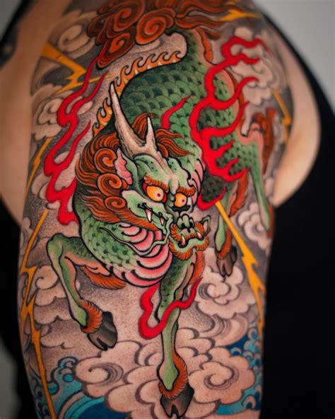 By Resident Artist Jinqchoi Kirin Half Sleeve Seoulinktattoo