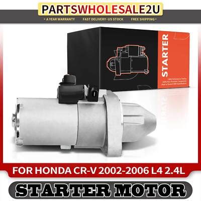 Starter Motor For Honda Cr V 2002 2003 2004 2005 2006 L4 24l 16kw 12v