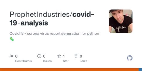 GitHub ProphetIndustries Covid Analysis Covidify Corona Virus Report Generation For Python