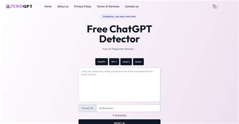 Zerogpt Free Chatgpt Detector Ai Tool For Ai Content Detection