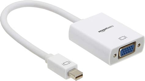Amazon Com Amazon Basics Mini DisplayPort To VGA Monitor Adapter White