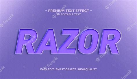 Premium Psd Razor 3d Text Style Effect Template
